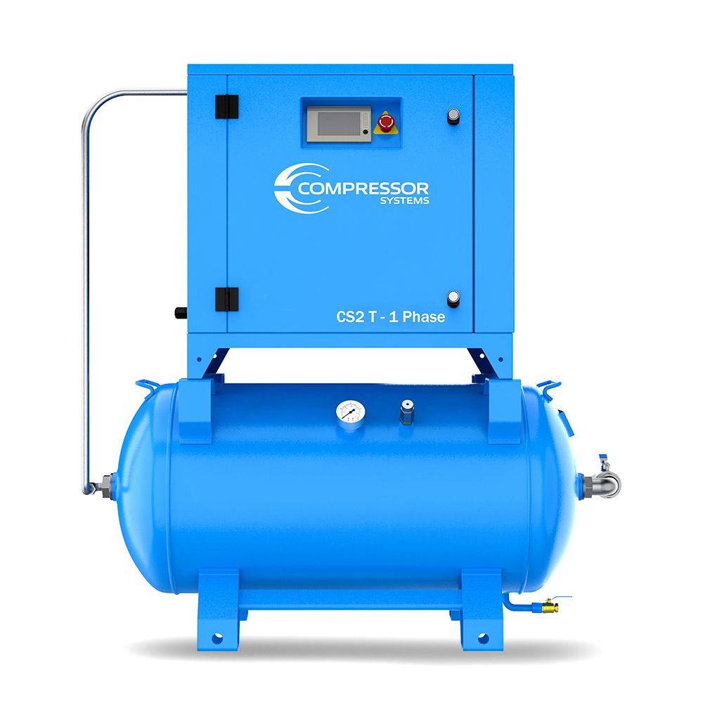 Compressor Systems CS2-T 240V 15 Amp 4HP (3kw) 270L Tank Single Phase ...