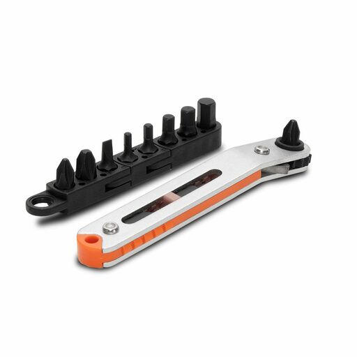 Vessel TD-76 11pce Low Profile Straight Flat Plate Ratchet Screwdriver