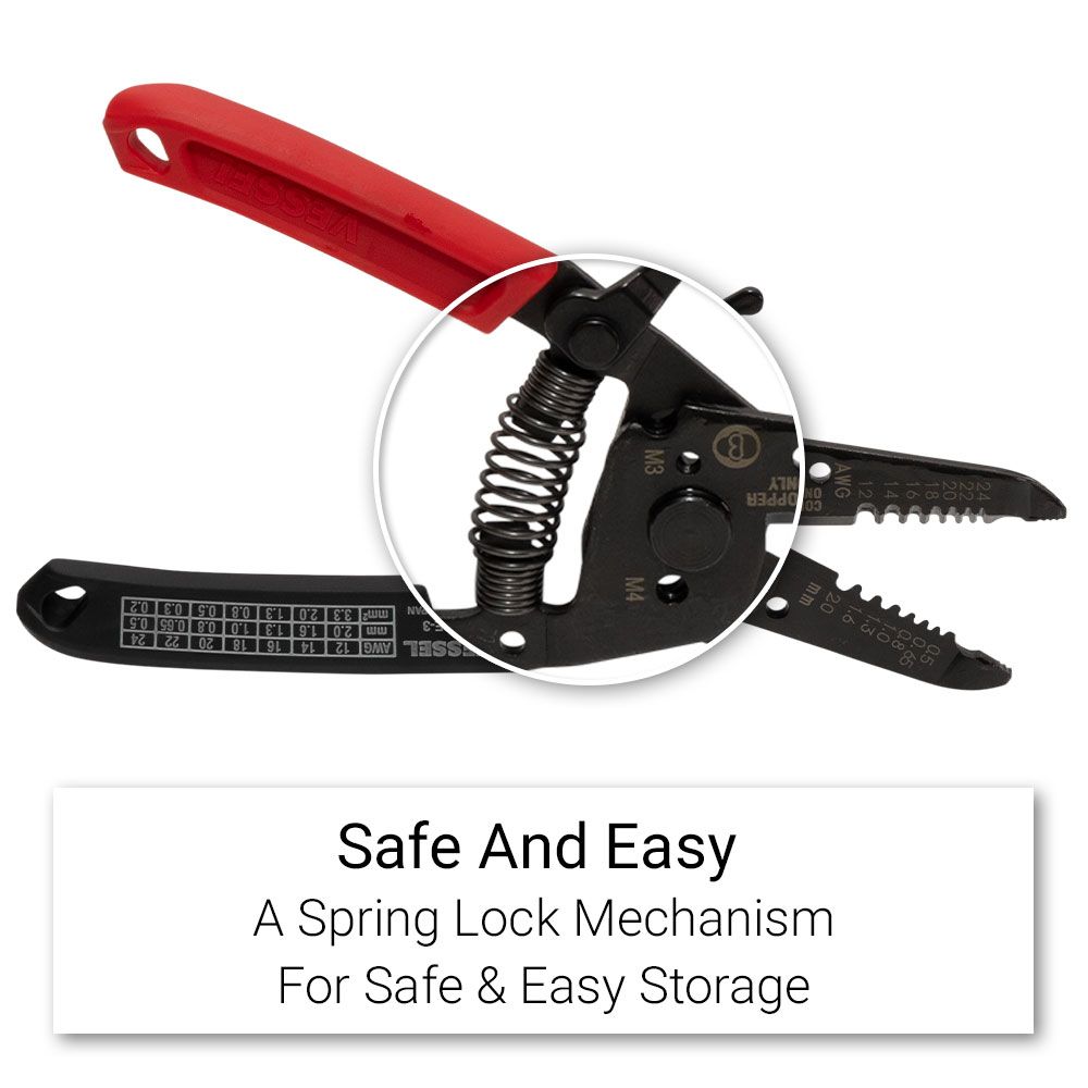 Vessel 3500E-3 0.5-2mm Wire Stripper & Cutter