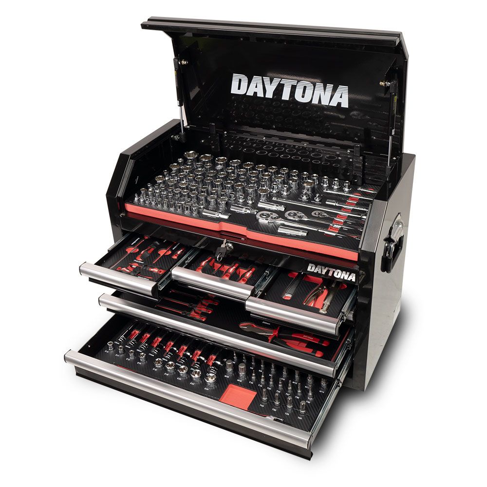 Daytona DTK268 + D7SLBK 268pce Metric/Sae 6 Drawer Black Tool Chest ...
