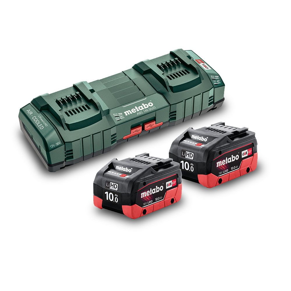 Metabo 10.0 LiHD DUO KIT (AU62749810) 18V 10.0 LiHD Cordless Battery ...