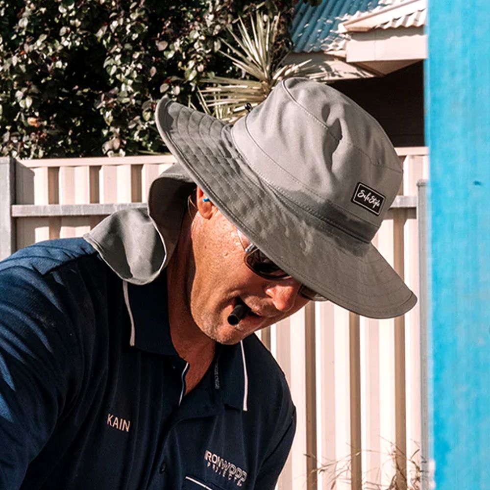 SafeStyle WTWBG Worksite To Weekend Graphite Flap Bucket Hat