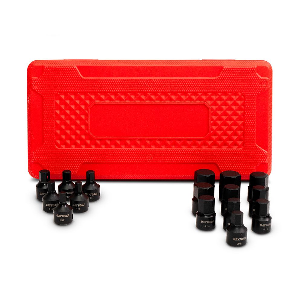 Daytona DSH1638 16pce 3/8" Impact Stubby Hex Driver Set