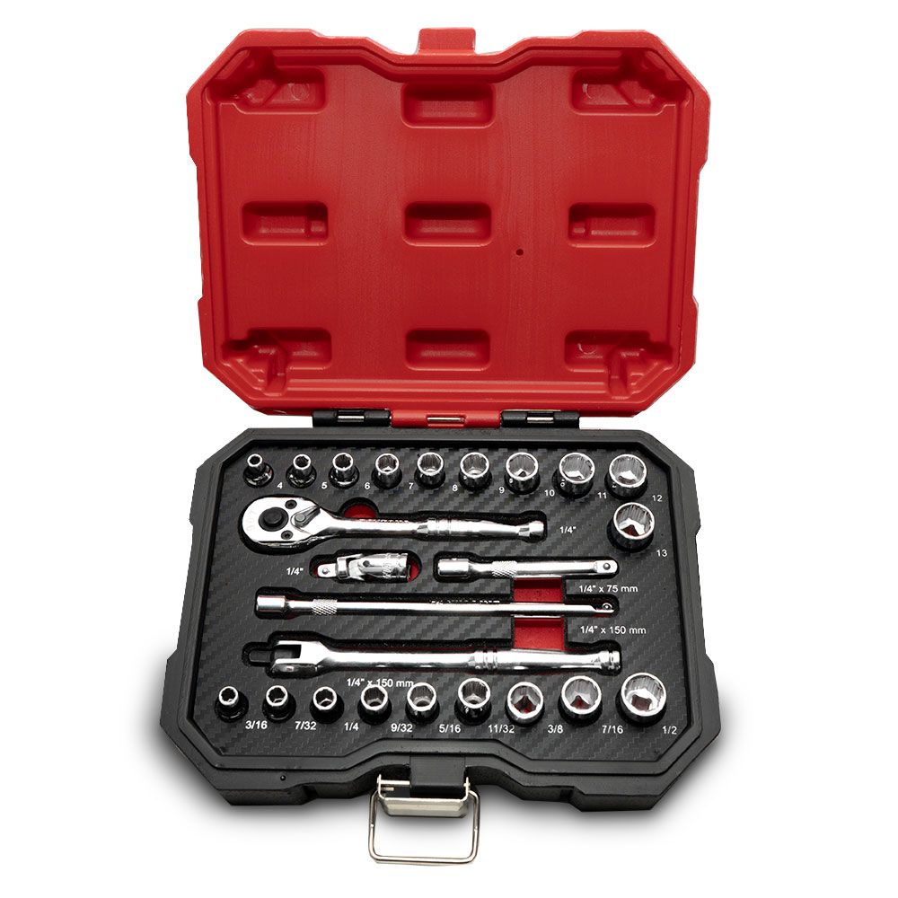 Daytona DSB024 24pce 1/4" Drive Shark Bite Metric & Imperial Socket Set