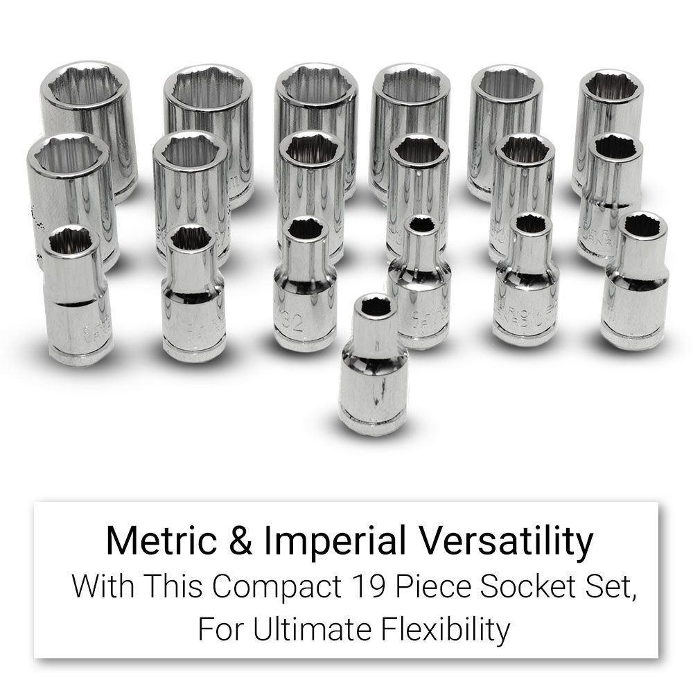 Daytona DSB024 24pce 1/4" Drive Shark Bite Metric & Imperial Socket Set