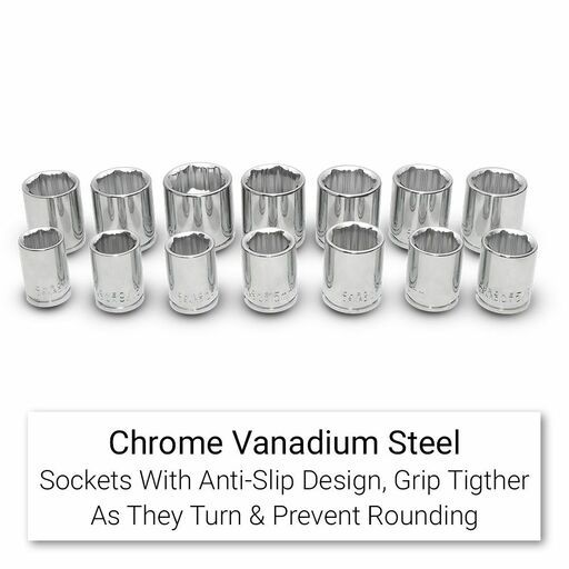 Daytona DSB033 33pce 3/8" Drive Shark Bite Metric & Imperial Socket Set