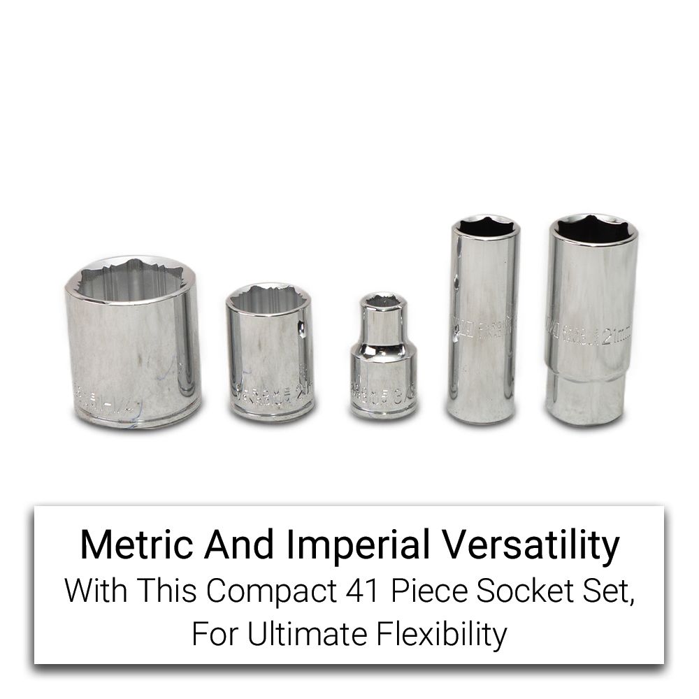 Daytona DSB041 41pce 1/2" Drive Shark Bite Metric & Imperial Socket Set