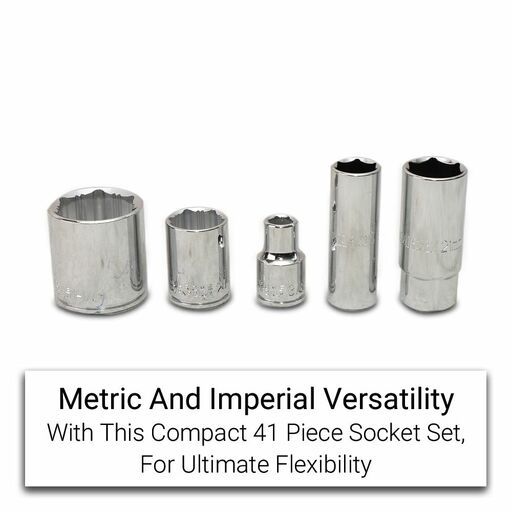 Daytona DSB041 41pce 1/2" Drive Shark Bite Metric & Imperial Socket Set
