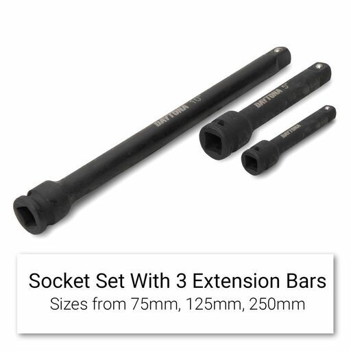 Daytona DDI2912 29pce 1/2" Drive Deep Impact Socket Set With 3 ...