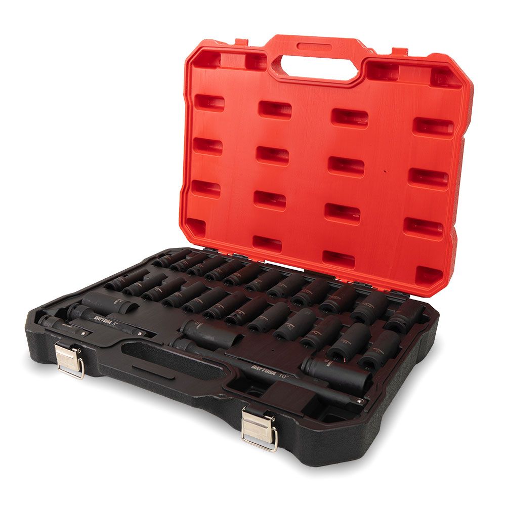 Daytona DDI2912 29pce 1/2" Drive Deep Impact Socket Set 10-24mm and 3/8 ...