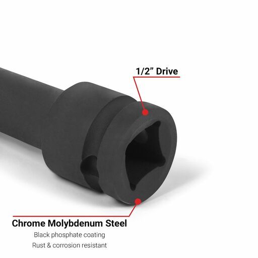 Daytona DWE412 4pce 1/2" Drive Impact Wobble Extension Bar Set 3" 5" 10 ...