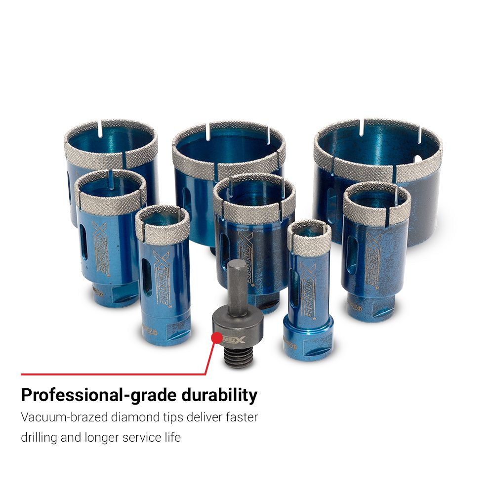 Xtorque XTBS8 8pce M14 Diamond Tile Drill Bit Set