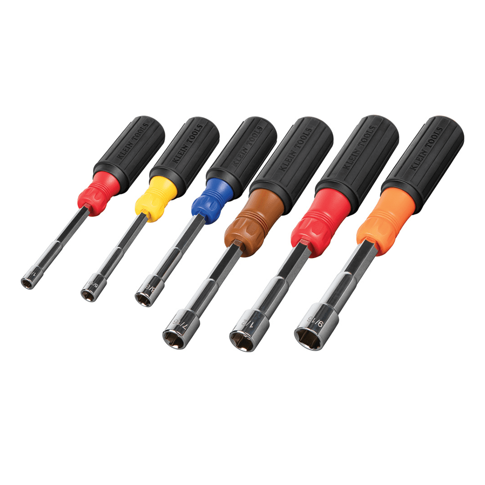 Klein A-65411 6pce Colour Coded Hollow Shaft Heavy Duty Nut Driver Set