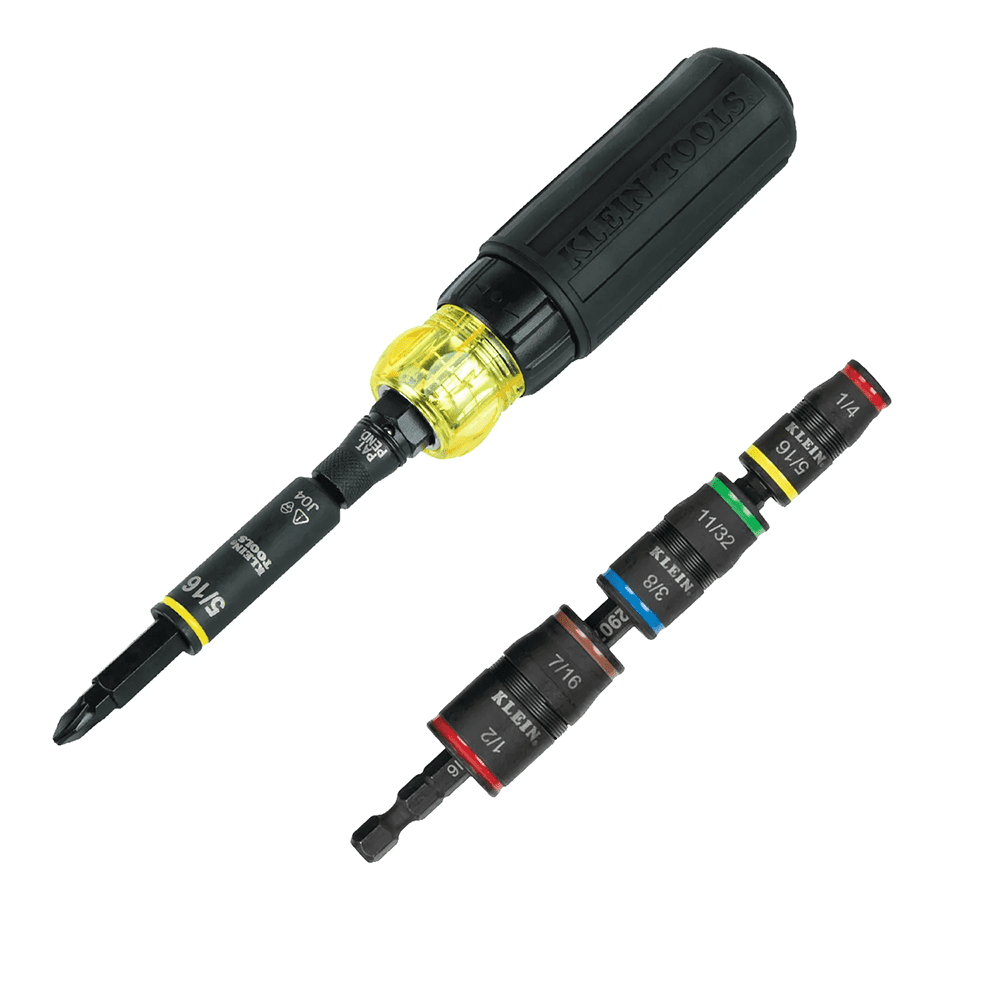 Klein A-85517HD 2pce 11-in-1 Impact Rated Driver and Flip Socket Set