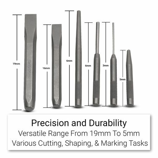 Daytona DPC06 6Pce Metric Punch And Chisel Set