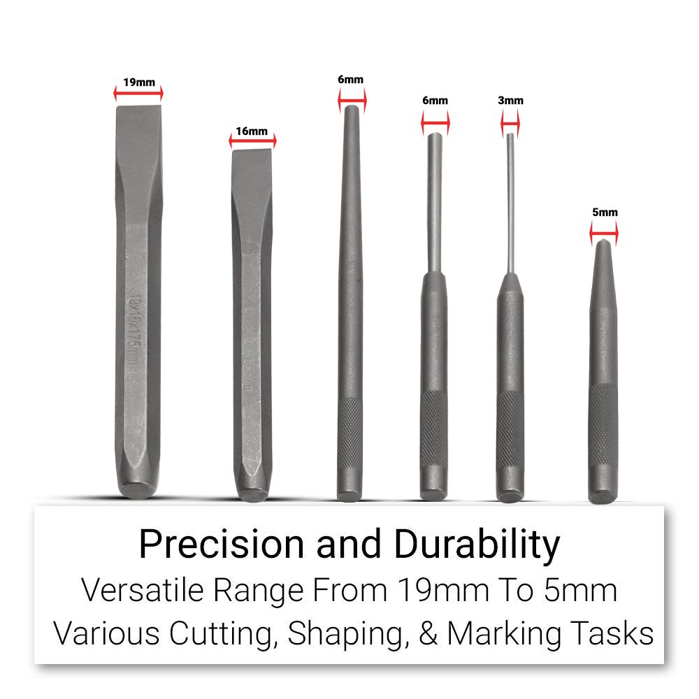 Daytona DPC06 6Pce Metric Punch And Chisel Set