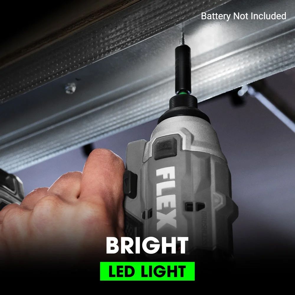 Flex FXA1331-Z 24V Li-ion Cordless Brushless 1/4" Hex Compact Impact ...