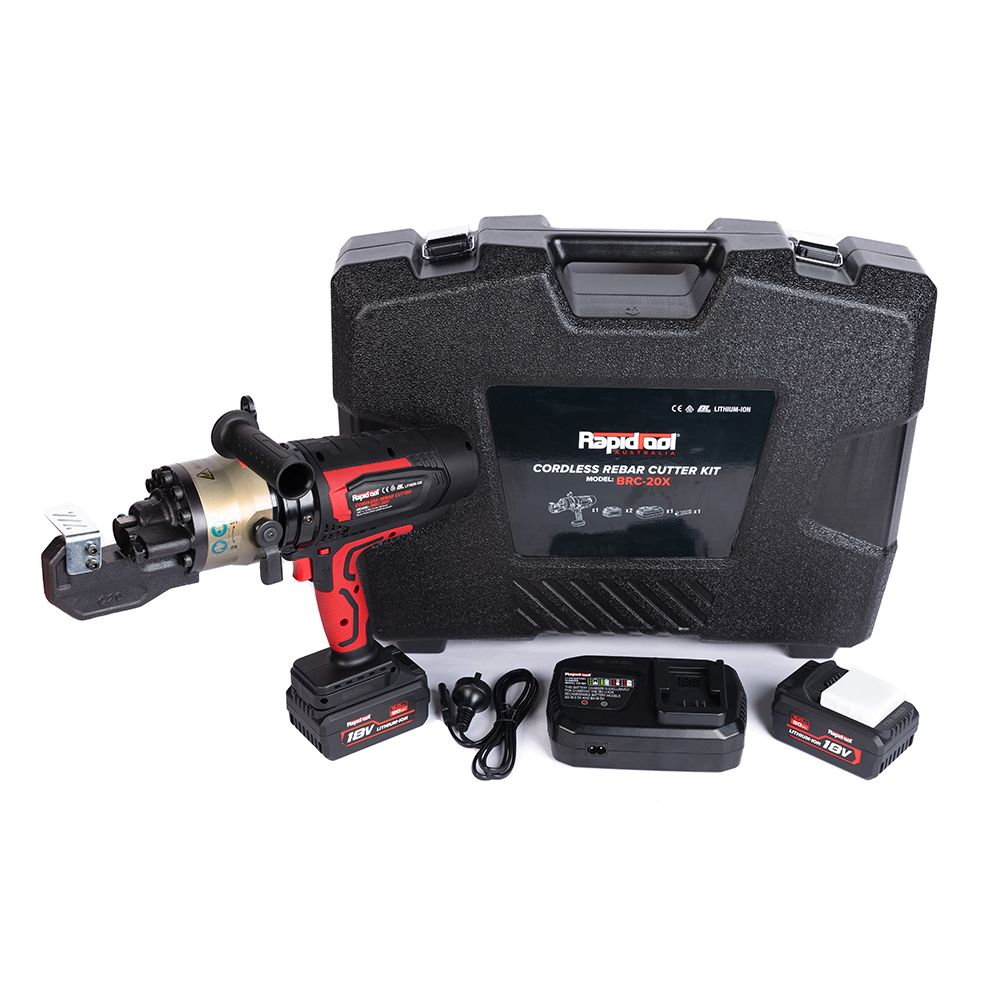 RAPIDTOOL BRC-20X 18V 5.0Ah Li-ion Cordless 20mm Rebar Cutter Combo Kit