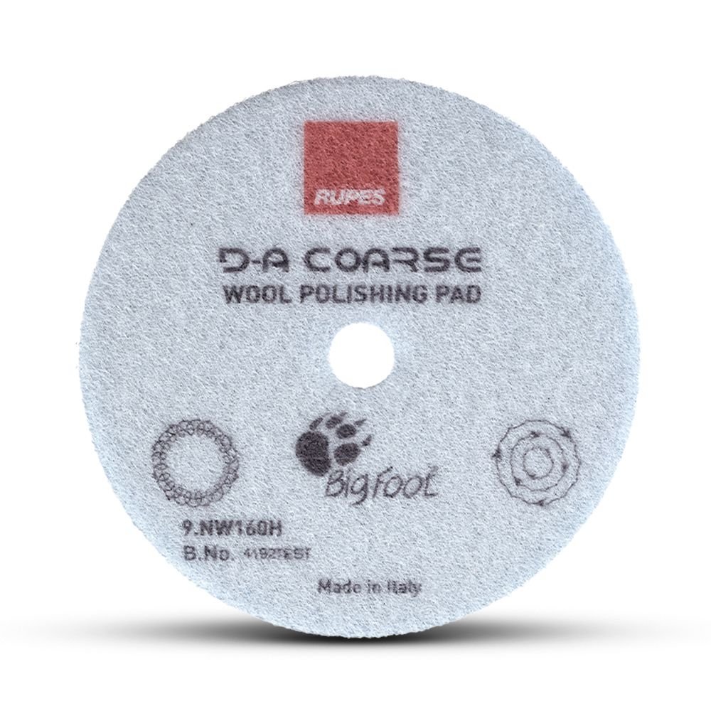 Rupes 9.NW80H BigFoot 80mm Coarse Wool Polishing Pad (Blue)