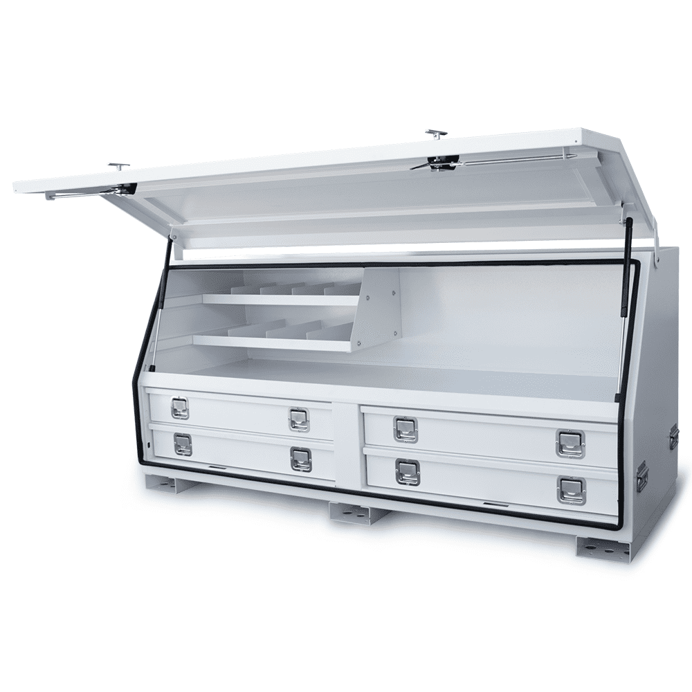 SP Tools SP40332 1350mm 4 Drawer Full Door Truck Box - White