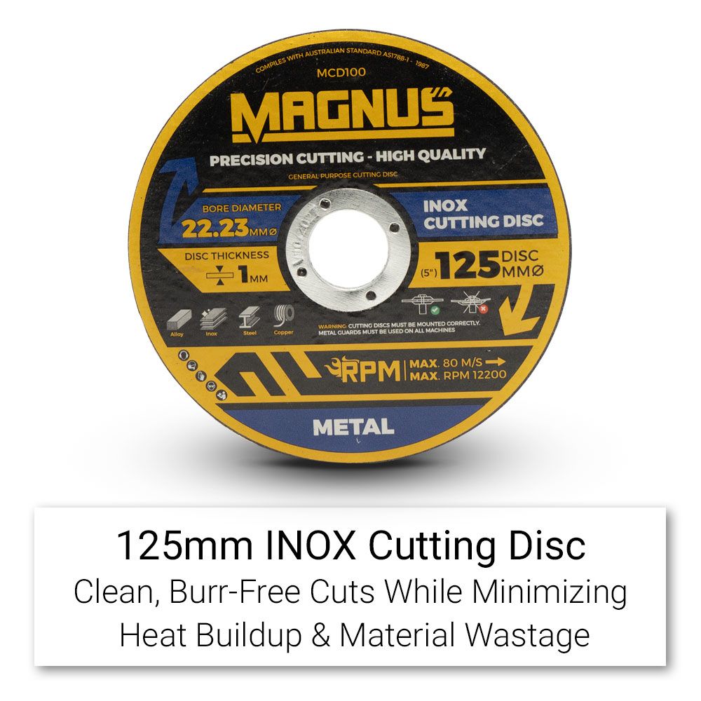MAGNUS MCD100 100-Pack 125mm (1mm) Inox Cutting Disc Tub