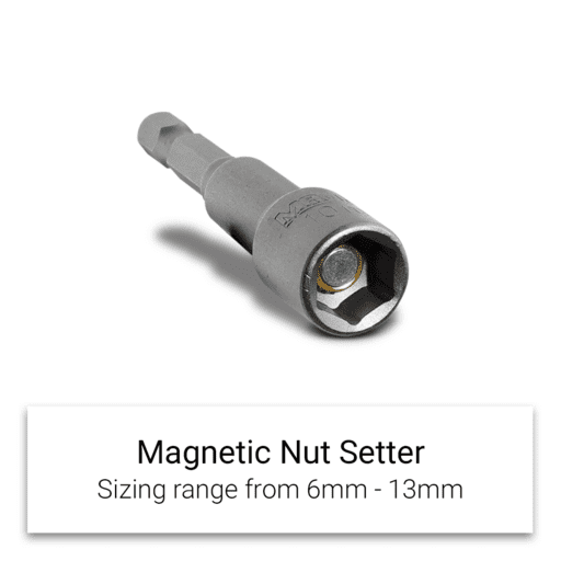MAGNUS MNNS6H14 6 x 1/4" Hex Magnetic 65mm Nut Setters: 6mm, 8mm, 9mm ...