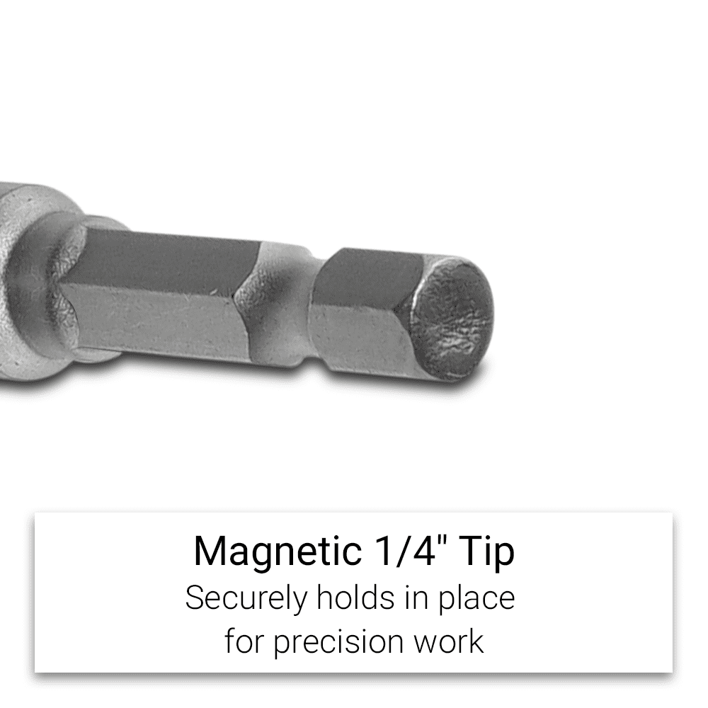 MAGNUS MNNS6H14 6 x 1/4" Hex Magnetic 65mm Nut Setters: 6mm, 8mm, 9mm ...