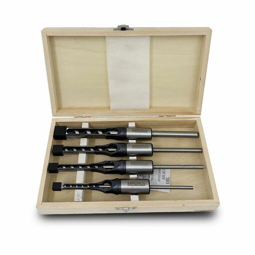 MAGNUS MWS4 4pce Wood Cutting Square Hole Drill Bit Set