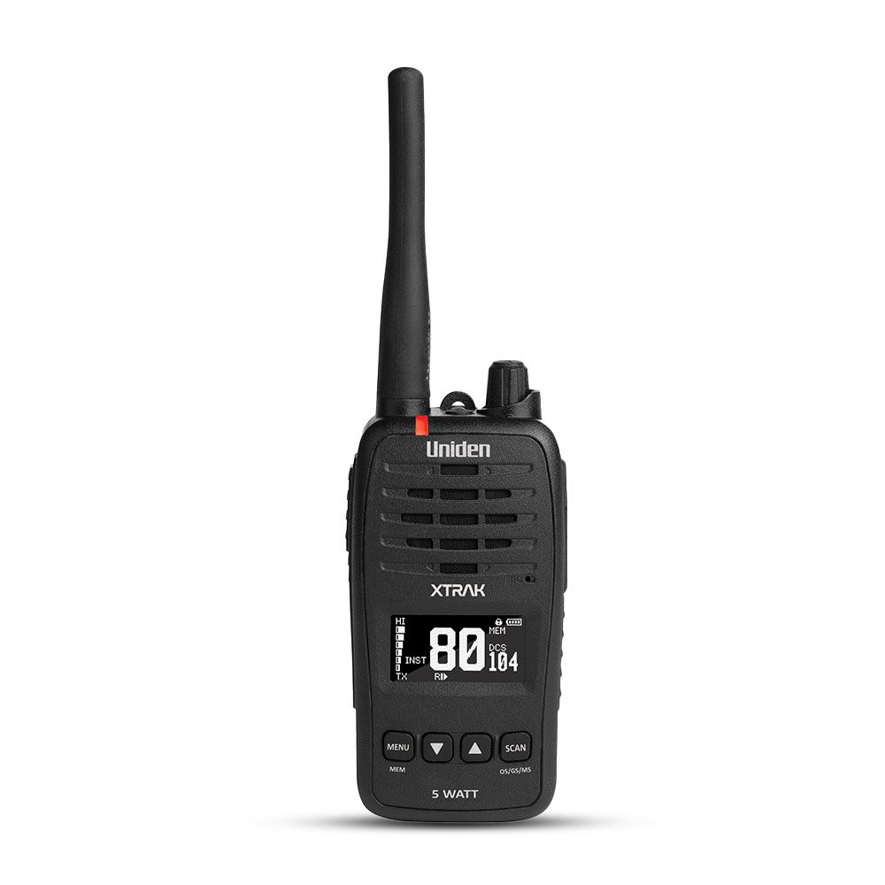 Uniden XTRAK50-2TP 5 Watt Waterproof Smart UHF Handheld Radio with ...