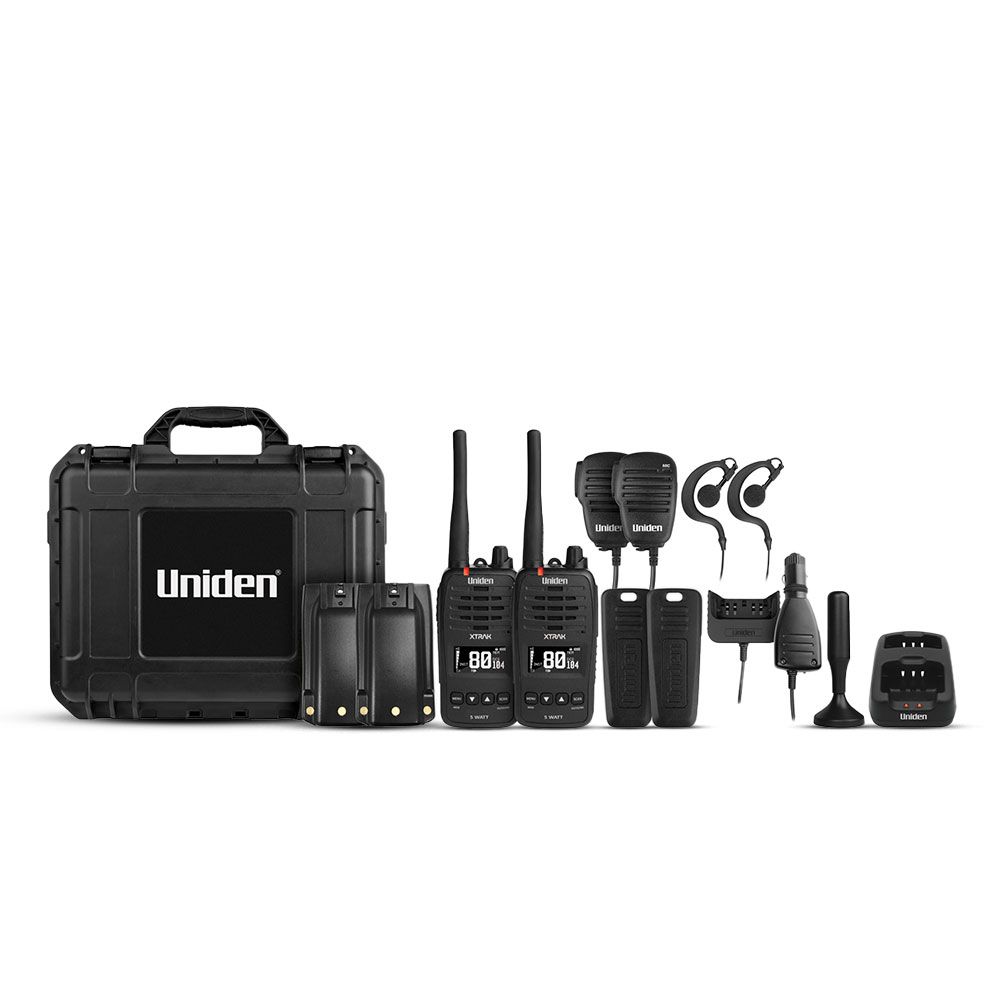 Uniden XTRAK50-2TP 5 Watt Waterproof Smart UHF Handheld Radio with ...