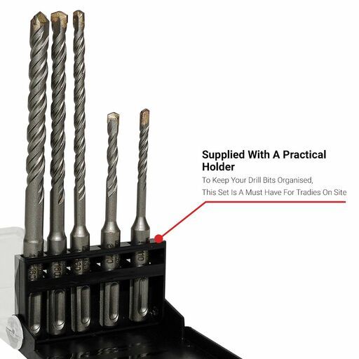 MAGNUS MSP5PCE 5pce Masonary & Concrete SDS Plus Drill Bit Set