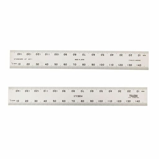Toledo ST300M 300mm Metric Double Sided Stainless Steel Rule