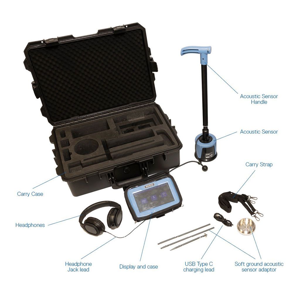 Radiodetection RD510 Water Leak Detector and Water Pipe Locator Kit