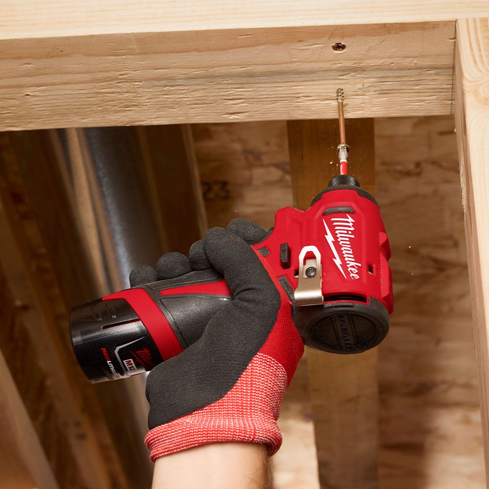 Milwaukee M12BLIDRC0 12V Li-ion Cordless Brushless Sub-Compact 1/4" Hex ...