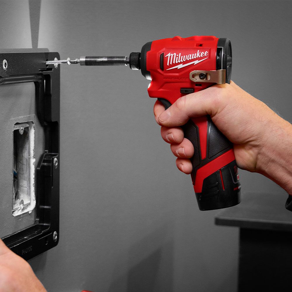 Milwaukee M12BLIDRC0 12V Li-ion Cordless Brushless Sub-Compact 1/4" Hex ...