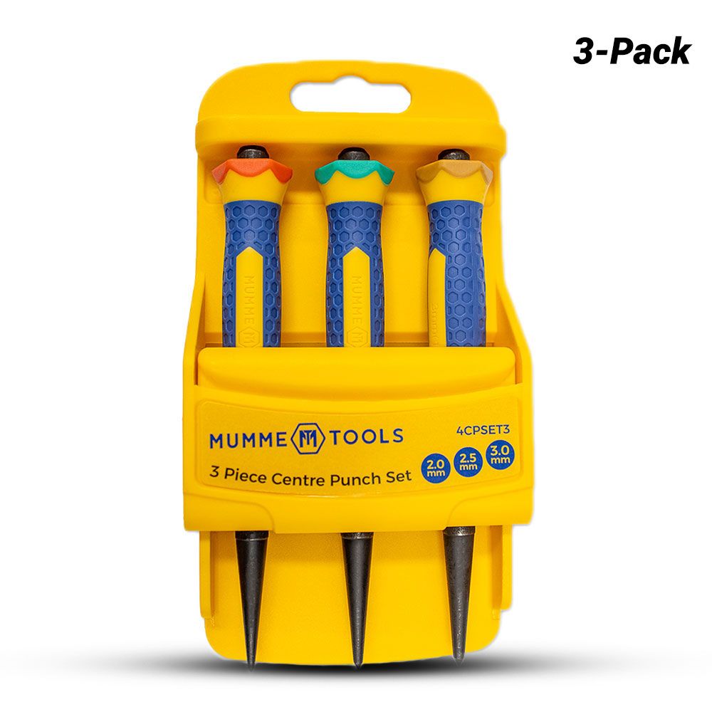 Mumme Tools 4CPSET3 3pce Centre Punch Set - 2mm, 2.5mm, 3mm Punches