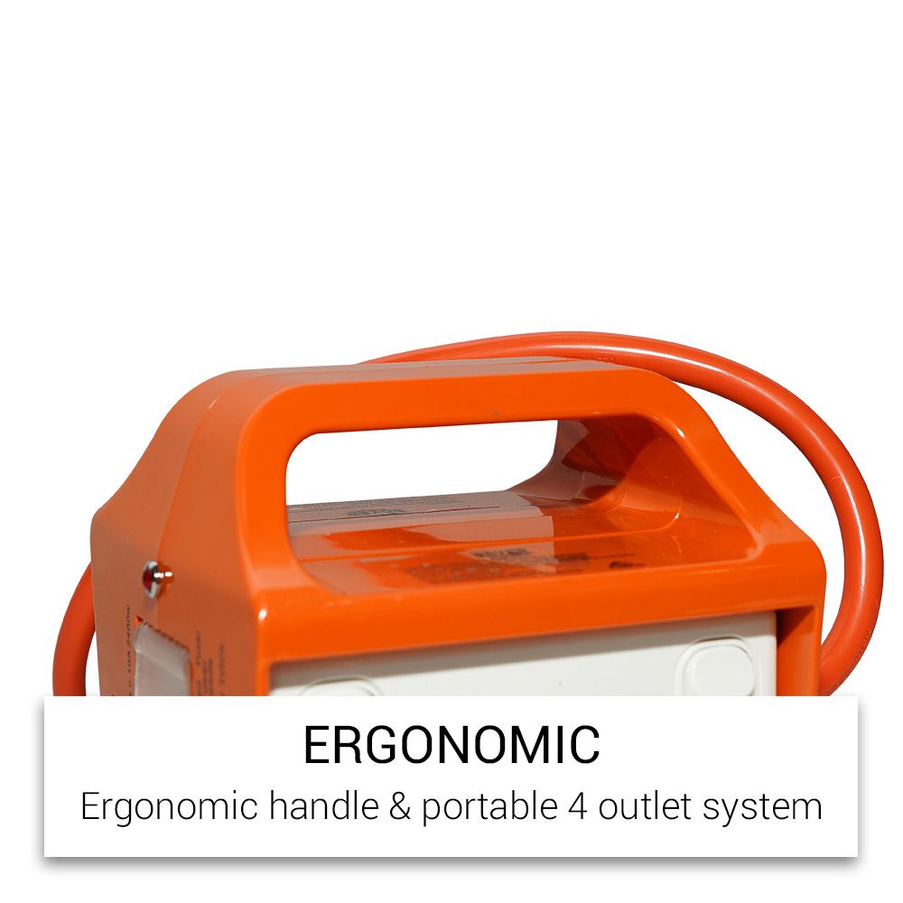 Bayer B10AMPH 240V Heavy Duty Quad Outlet Portable Power Safety Box ...