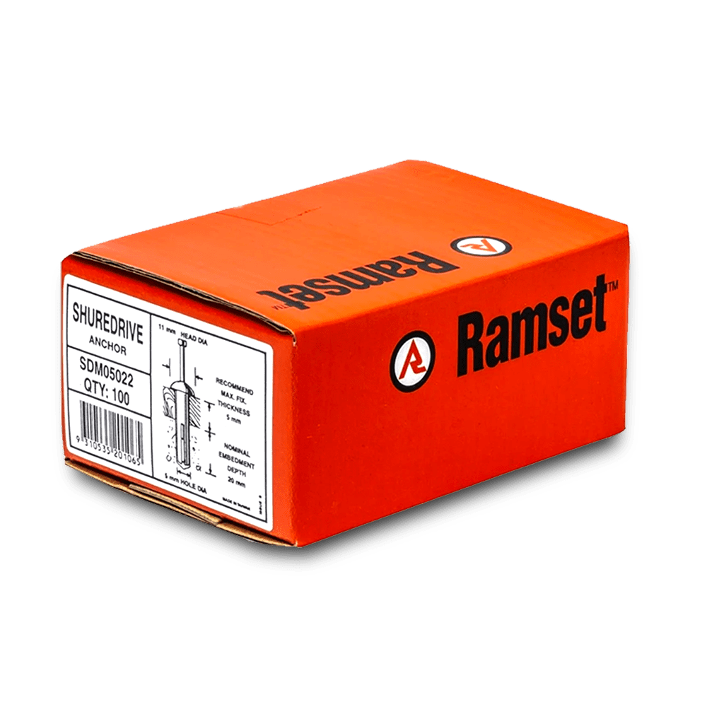 Ramset SDM05022 100-Pack 5mm x 22mm SHUREDRIVE Anchor