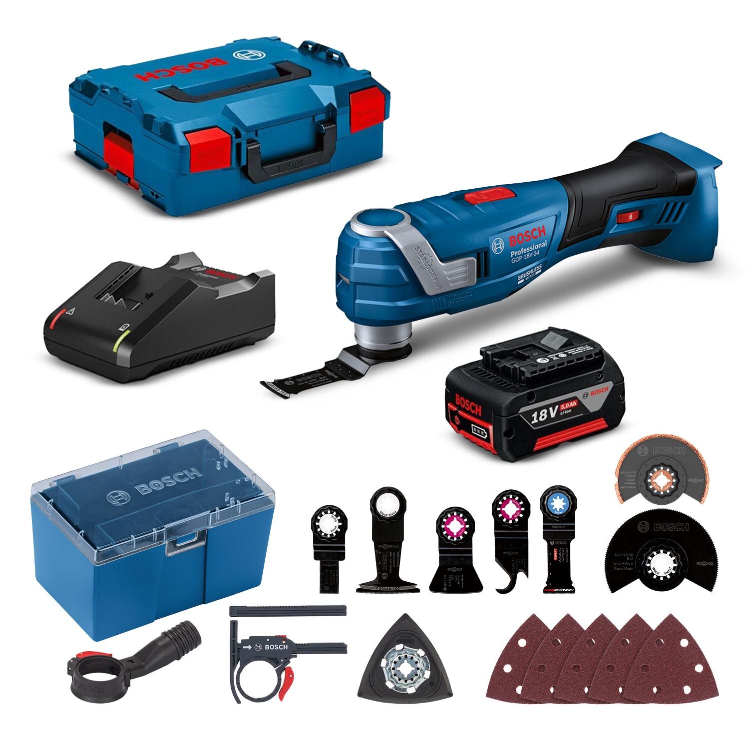 Bosch GOP 18V-34 (0.615.A50.08S) 18V 5.0Ah Li-ion Cordless Brushless ...