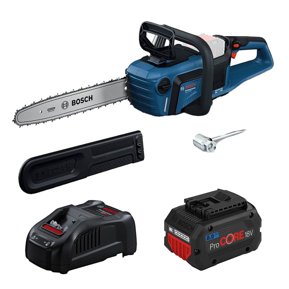 Bosch GKE 18V-40 (0.600.8D3.040) 18V 8.0Ah Li-ion Cordless Brushless 400mm (16") Chainsaw Combo Kit