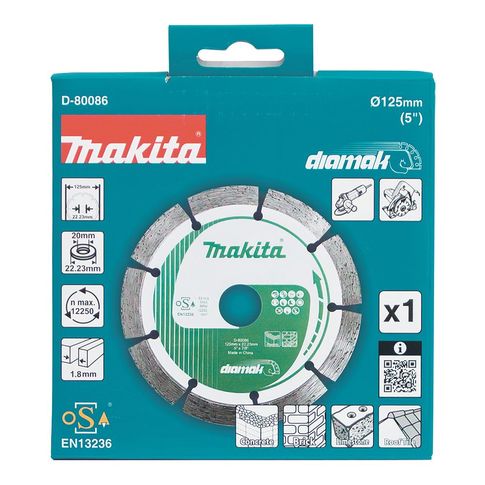 Makita D-80086 125mm x 22.23mm/20mm DIAMAK Segmented Diamond Blade