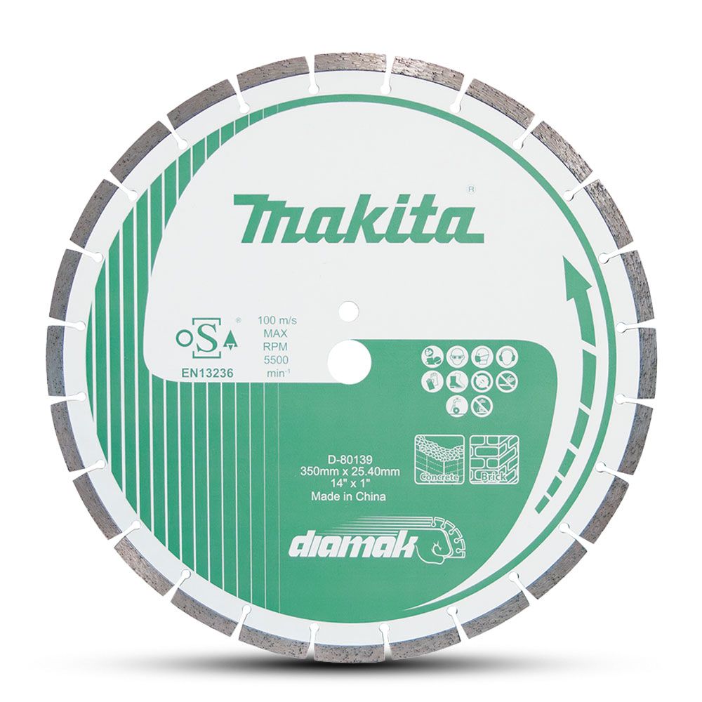 Makita D-80139 350mm x 25.4mm DIAMAK Segmented Diamond Blade