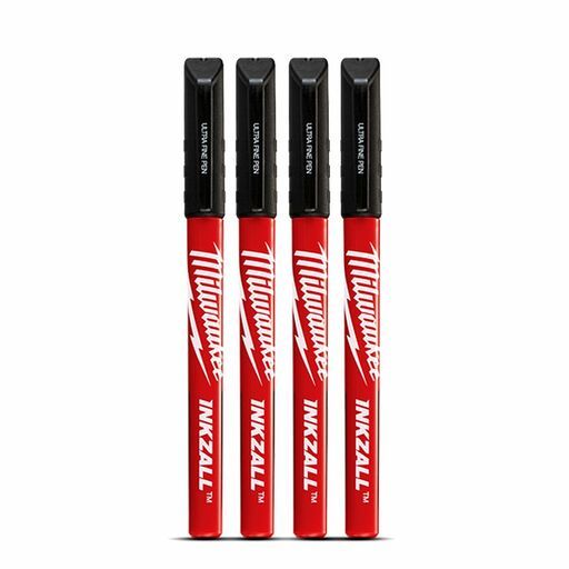 Milwaukee 48223164 4-Pack INKZALL Black Ultra Fine Point Pens