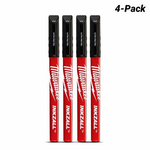 Milwaukee 48223164 4-Pack INKZALL Black Ultra Fine Point Pens
