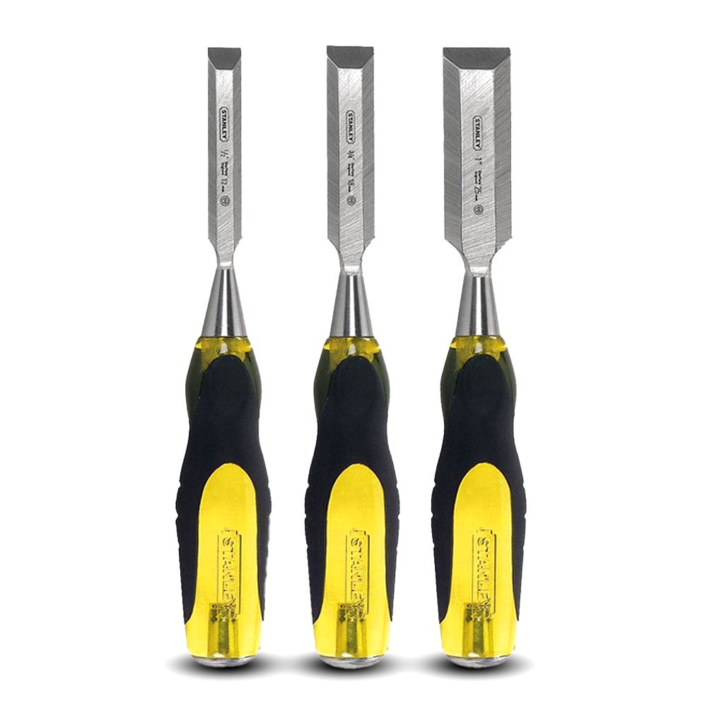Stanley 16-970 3pce Thru Tang Butt Chisel Set With Steel Cap