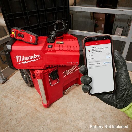 Milwaukee M18BLCHT0 18V Li-ion Cordless 1 Ton Chain Hoist with ONE-KEY ...