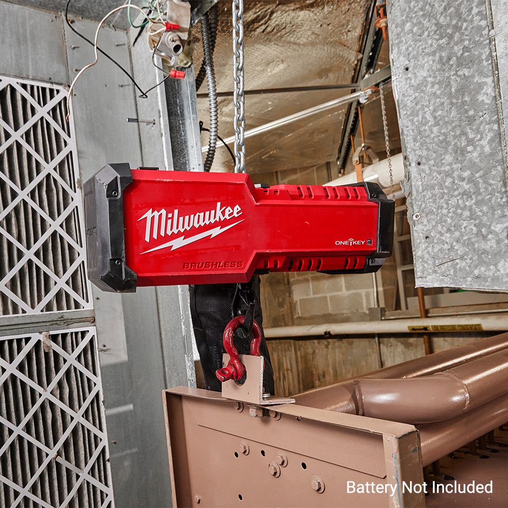Milwaukee M18BLCHT0 18V Li-ion Cordless 1 Ton Chain Hoist with ONE-KEY ...
