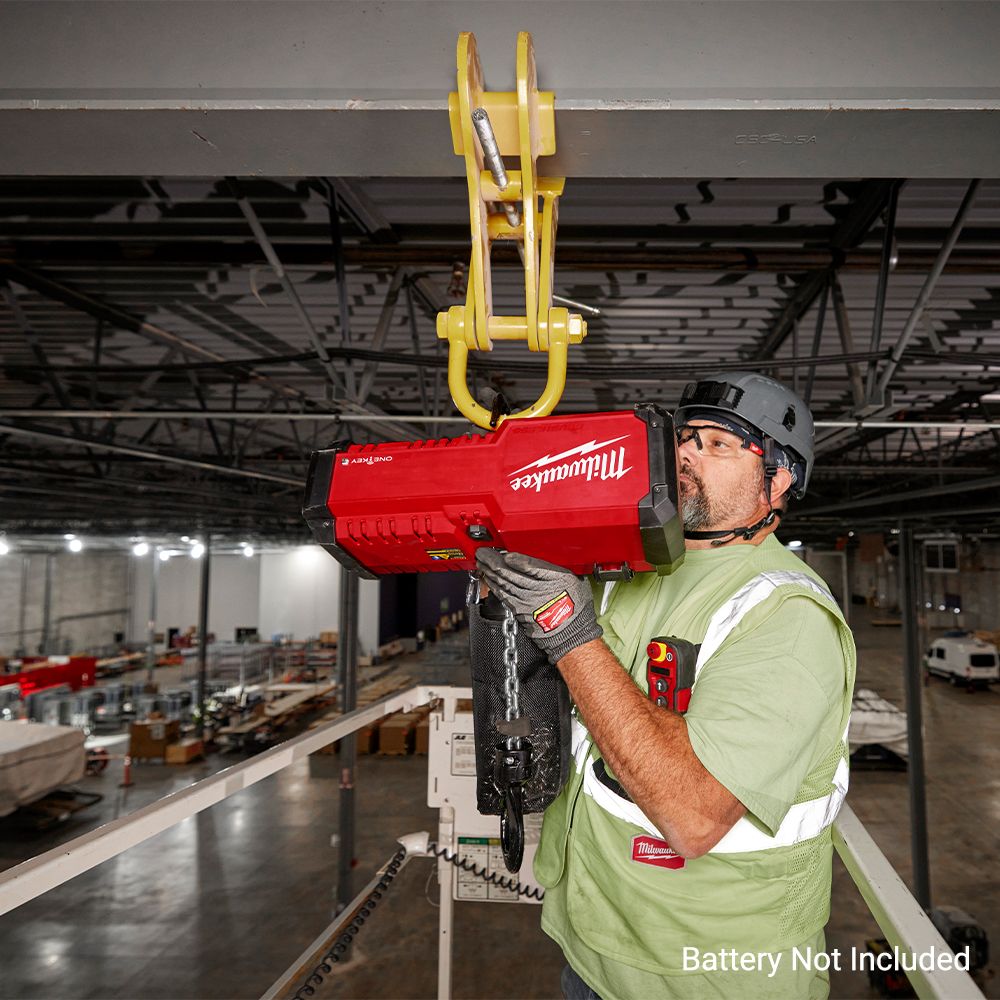 Milwaukee M18BLCHT0 18V Li-ion Cordless 1 Ton Chain Hoist with ONE-KEY ...