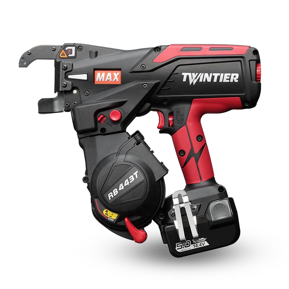 MAX RB443T 14.4V 5.0Ah Li-ion Twin Tier Cordless Rebar Tying Tool Combo Kit