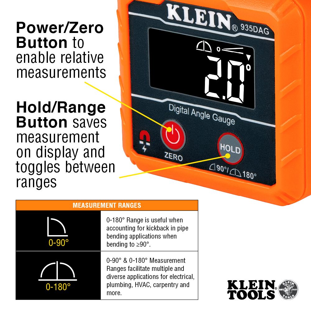 Klein A-935DAG Digital Angle Gauge and Level